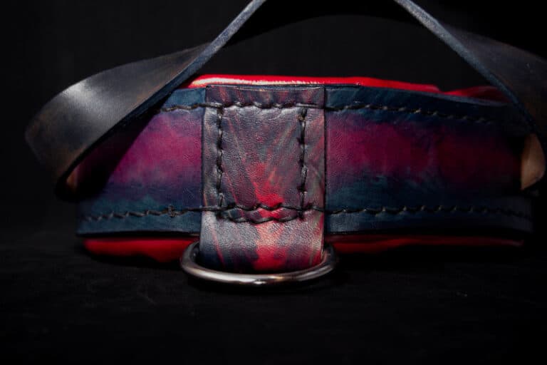 Cosmo | luxury handmade leather dog collar with handle | Leather for Pets