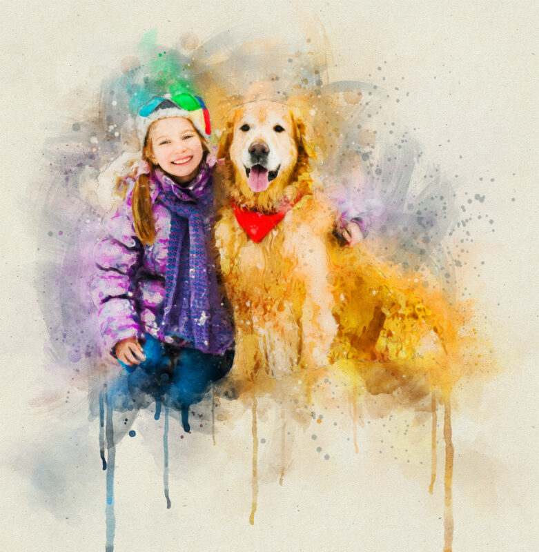 Digital Portrait of your Pet, Dog Drawing , Dog Portrait | leatherforpets