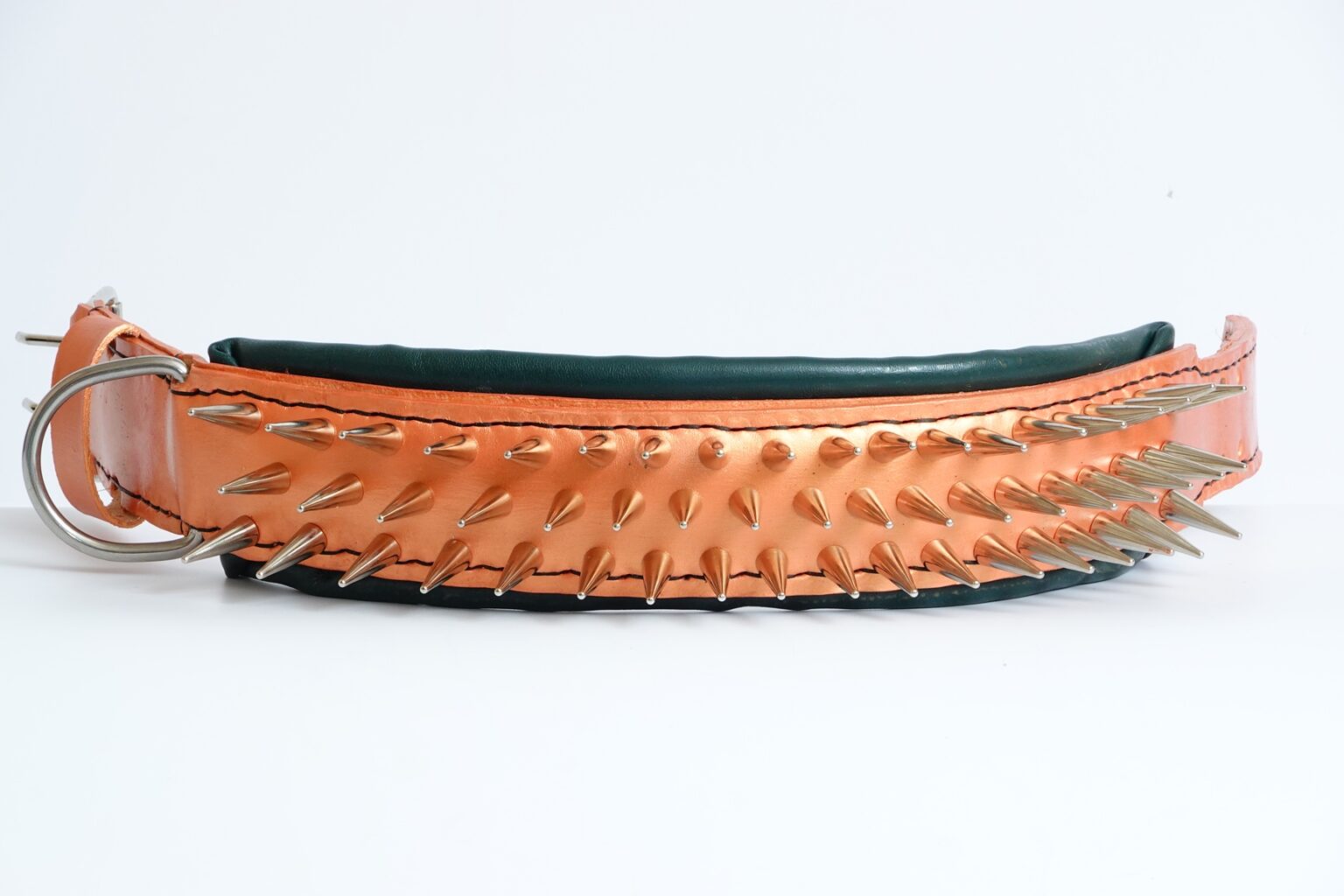 Rose Gold Collar with Big Spikes , PitBull Collar , Doberman Collar ...