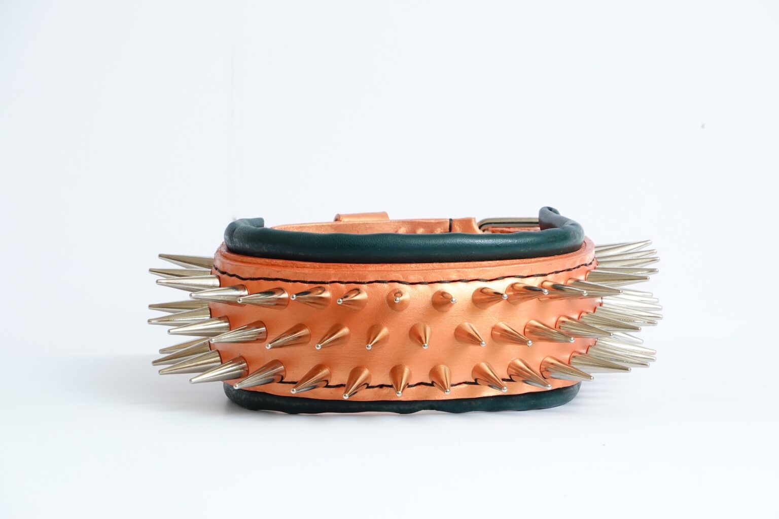 Rose Gold Collar with Big Spikes , PitBull Collar , Doberman Collar ...