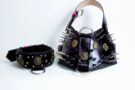 Leather Pitbull Harness with big spikes and bully collar set | Leather ...