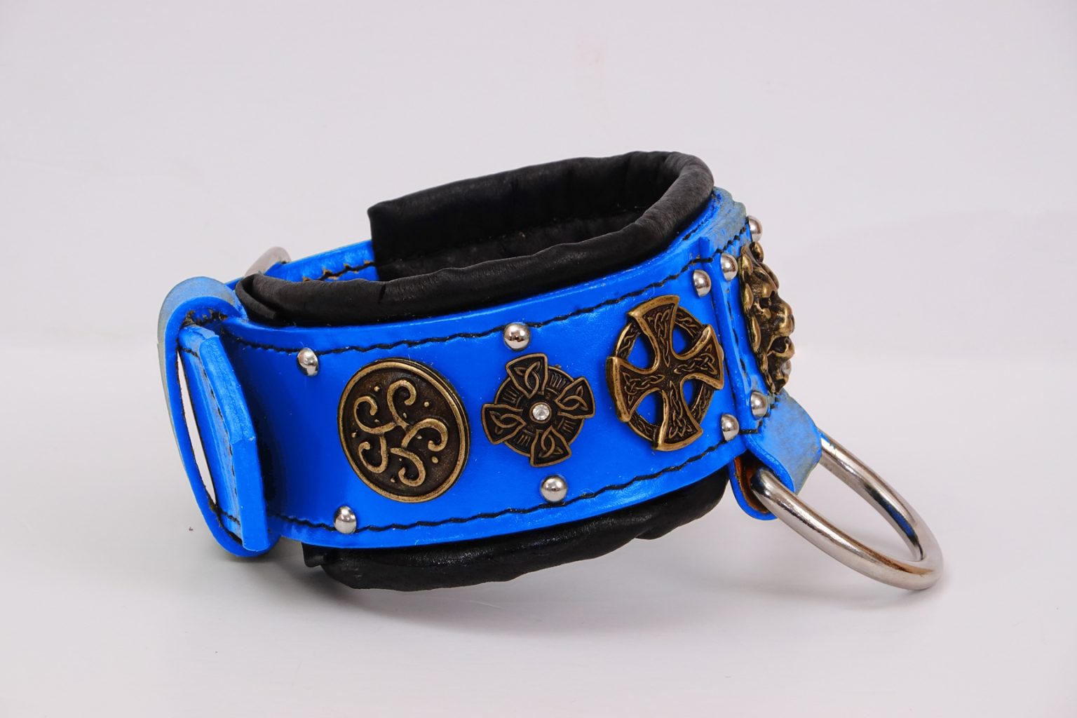 Royal Blue Leather Dog Collar | Leather for Pets