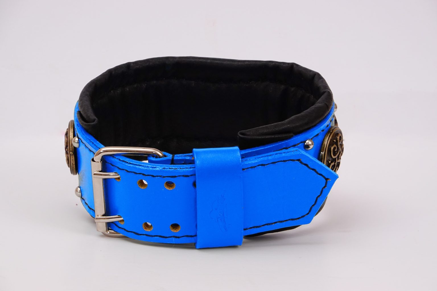 Royal Blue Leather Dog Collar | Leather for Pets