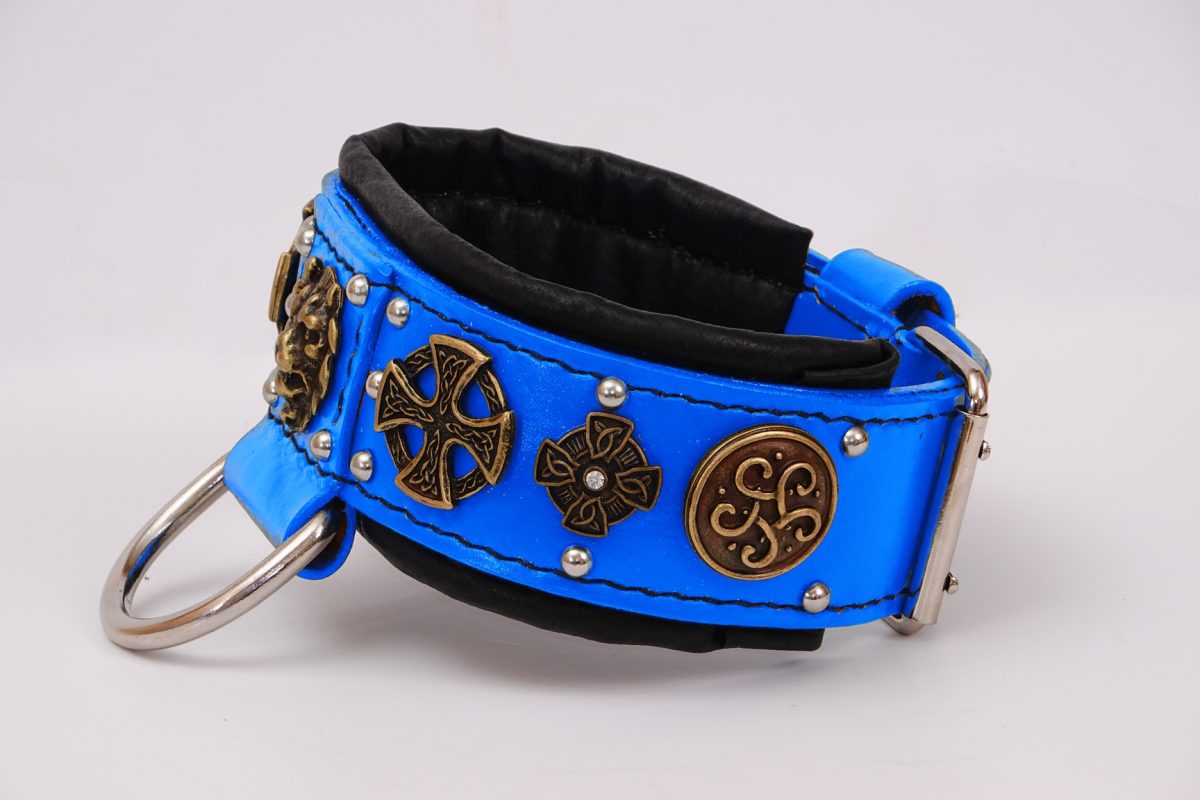 Royal Blue Leather Dog Collar | Leather for Pets
