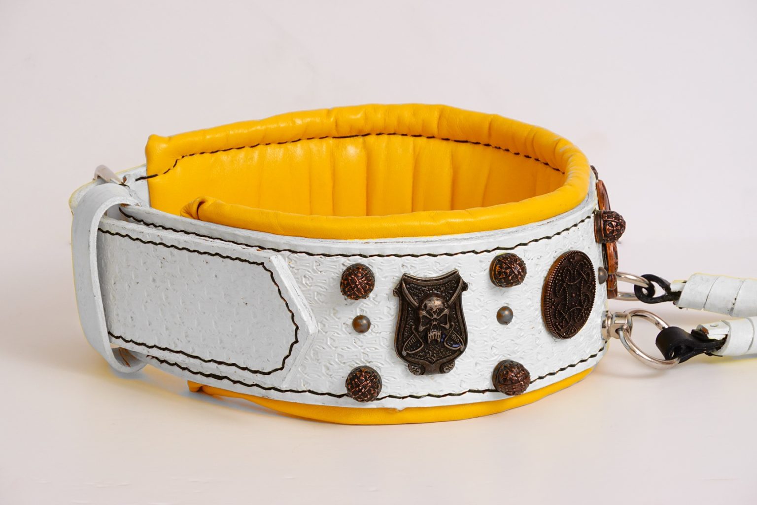 Tooled Wide leather dog collar for strong dogs | Leather for Pets