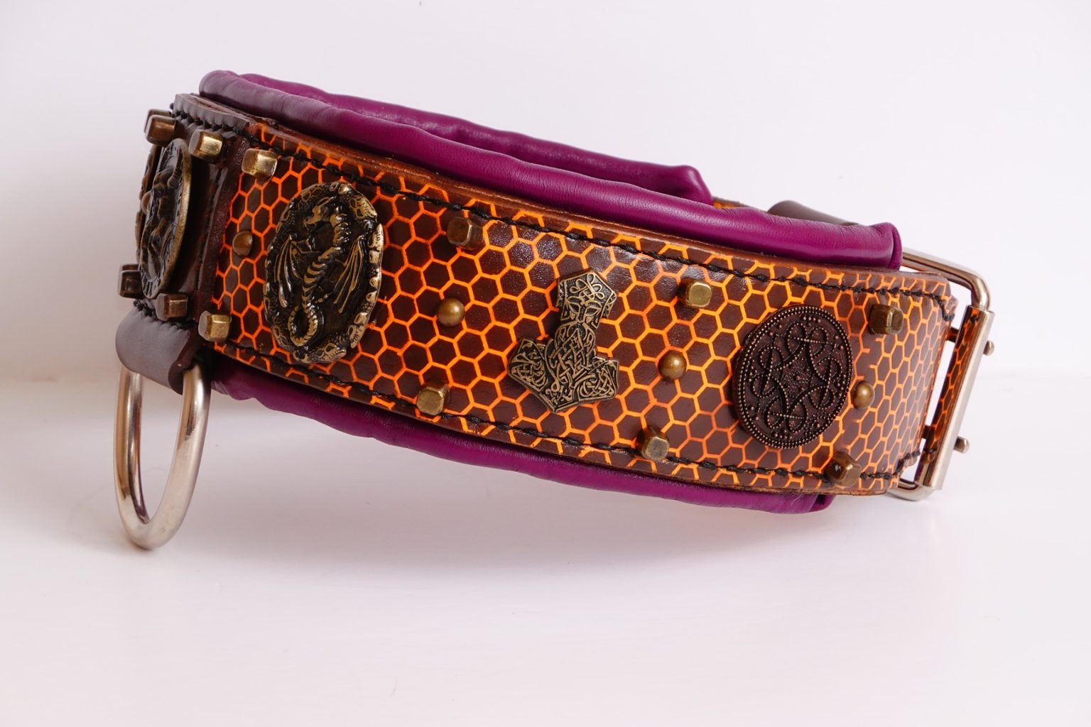 Viking Odin leather dog collar | Leather for Pets